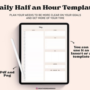 Daily Planner Goodnotes Template, Undated, Digital Planner Pdf, Cute ...