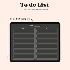 To Do List Goodnotes Template, Digital to Do List, Daily to Do List ...