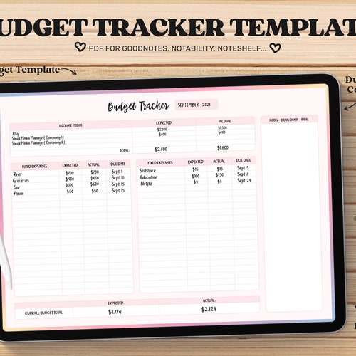 Digital Budget Planner Goodnotes Template Digital Financial - Etsy