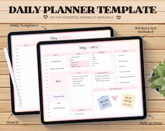 Daily Planner Goodnotes Template, Undated, Digital Planner Pdf, Cute ...