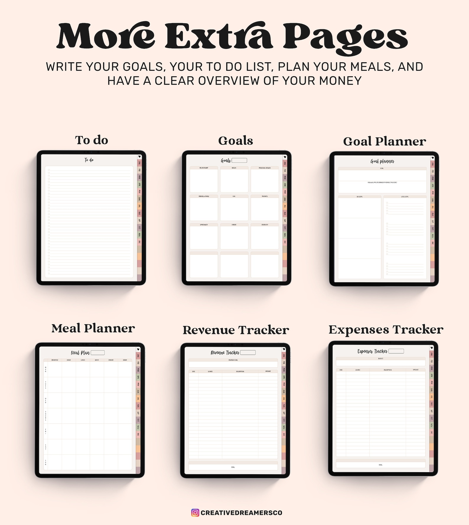 Undated Goodnotes Planner Monthly Digital Planner Goodnotes - Etsy