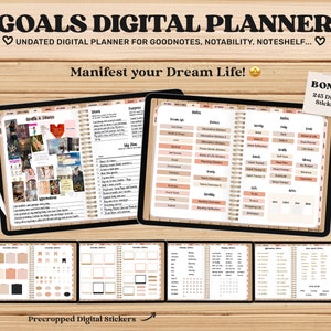 Digital Vision Board Goal Planner, Manifestation Journal Goodnotes ...