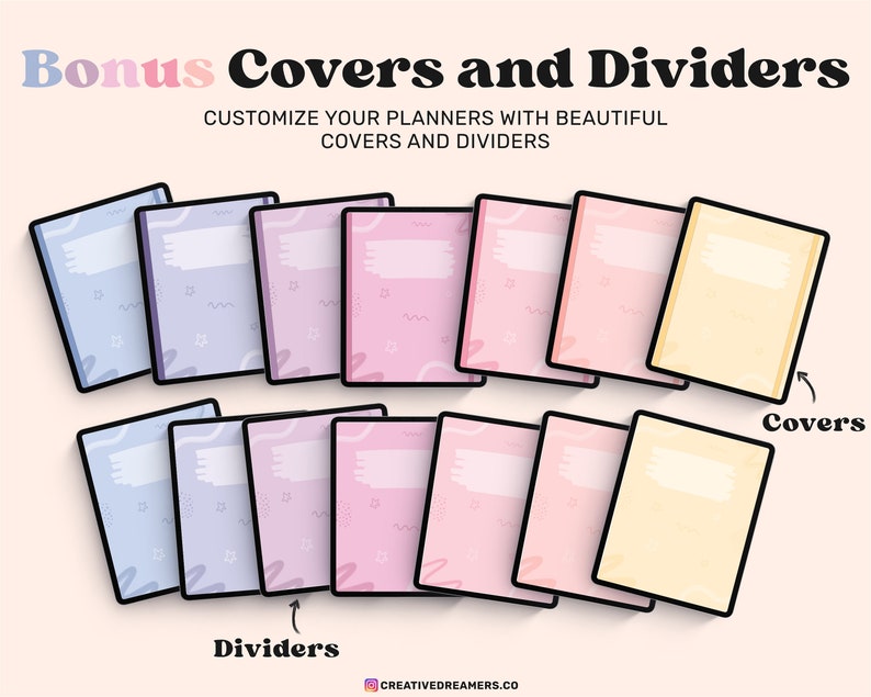 Digital Planner iPad Bundle, Goodnotes Planners, Notability, Undated ...