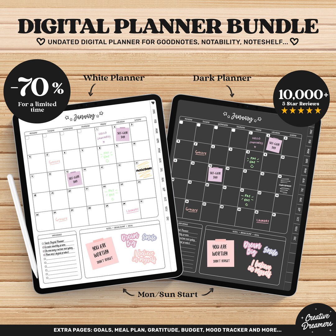 Digital Planner Bundle, Goodnotes Planner, iPad Planner, Digital ...
