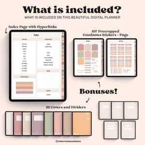 Undated Goodnotes Planner, Monthly Digital Planner, Goodnotes Template ...