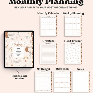 Goodnotes Planner Digital Ipad, Monthly Planner, Goodnotes Stickers ...
