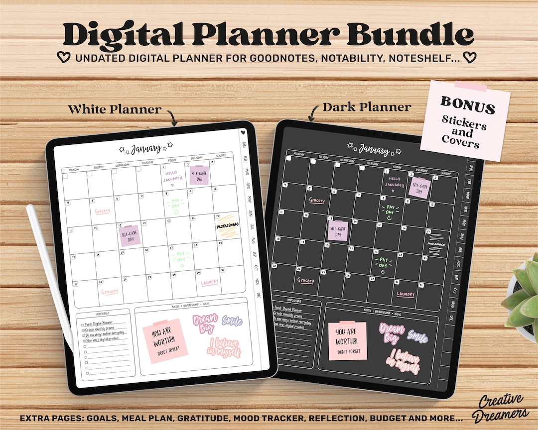 Digital Planner Bundle, Goodnotes Planner, iPad Planner, Digital ...