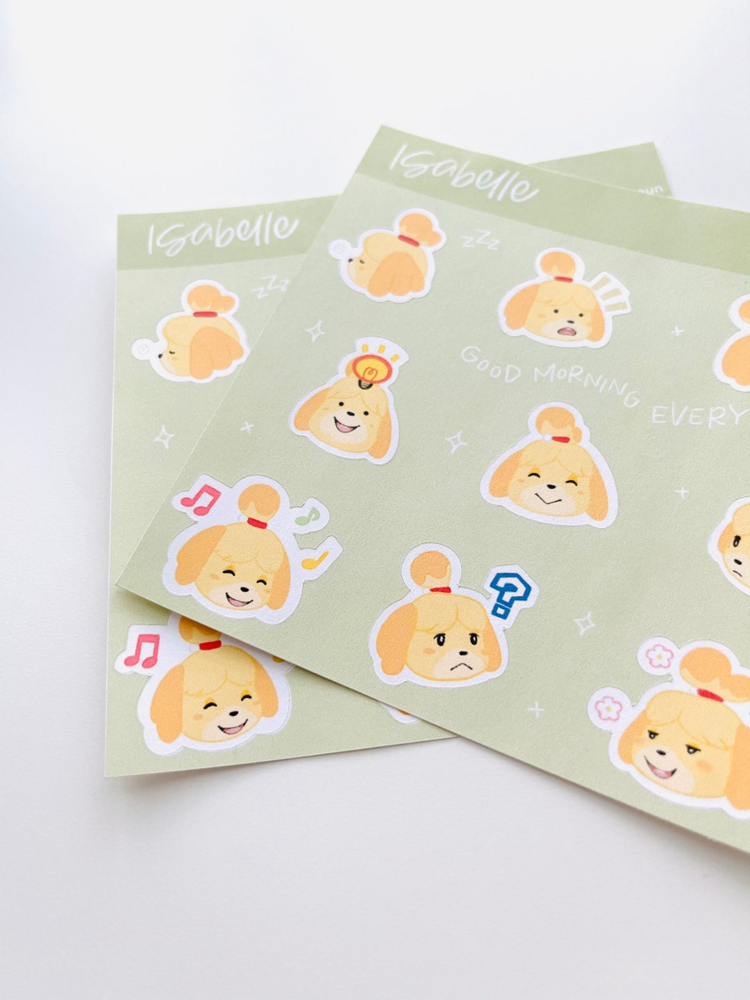Animal Crossing Isabelle Reaction Stickers // Vinyl Sticker / Paper ...