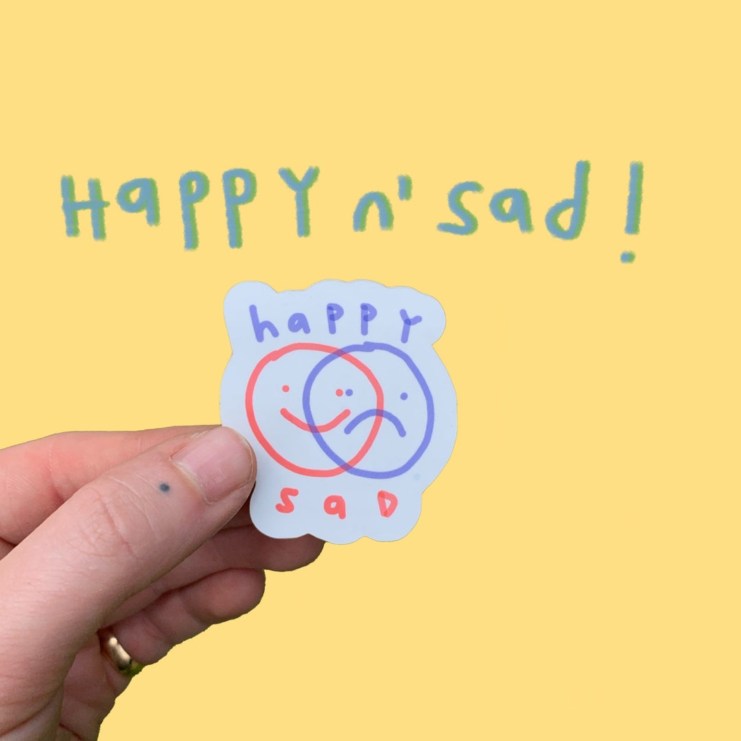 Happy N’ Sad Sticker - Etsy