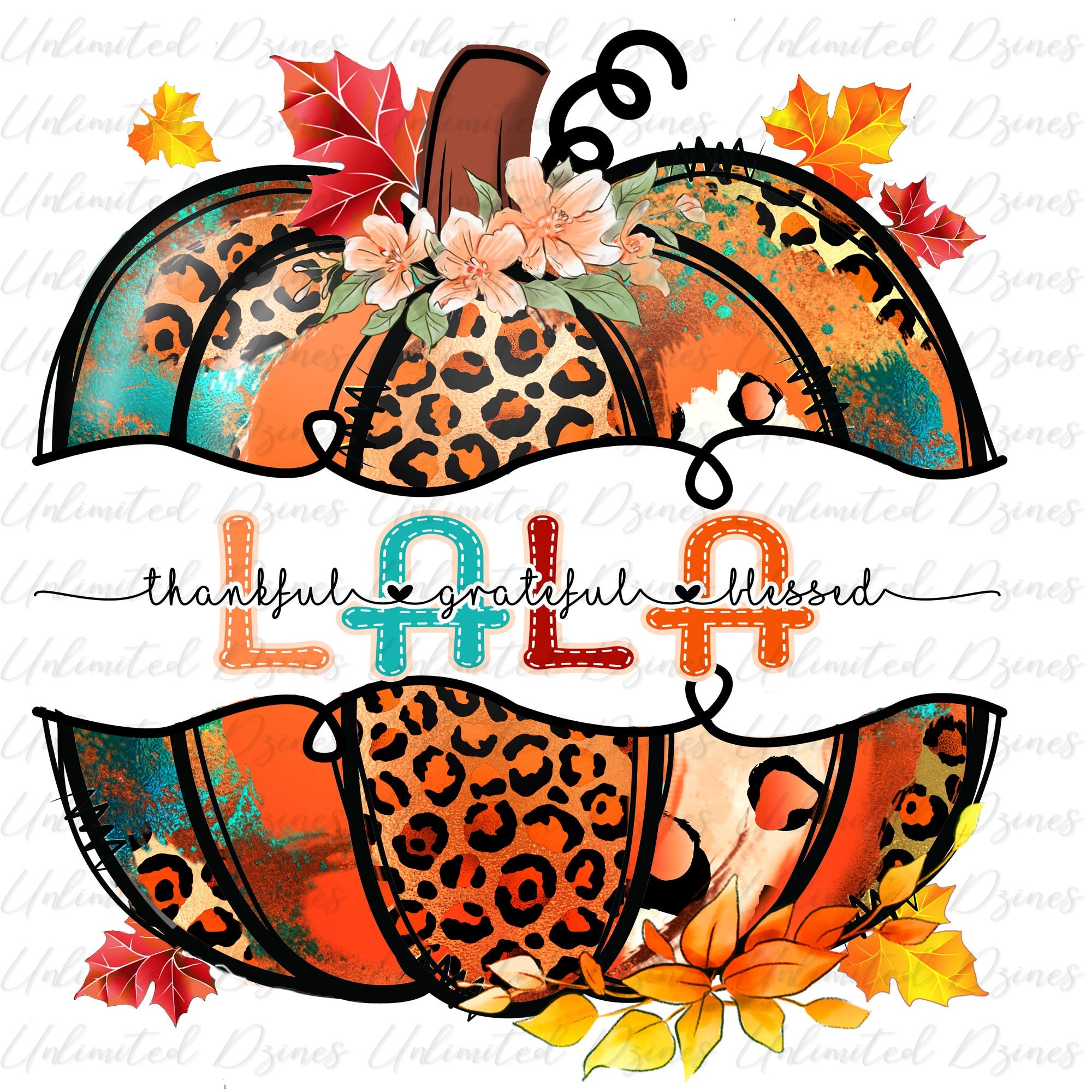 Thankful Grateful Blessed LALA PNG | Pumpkin LALA Png | Digital ...