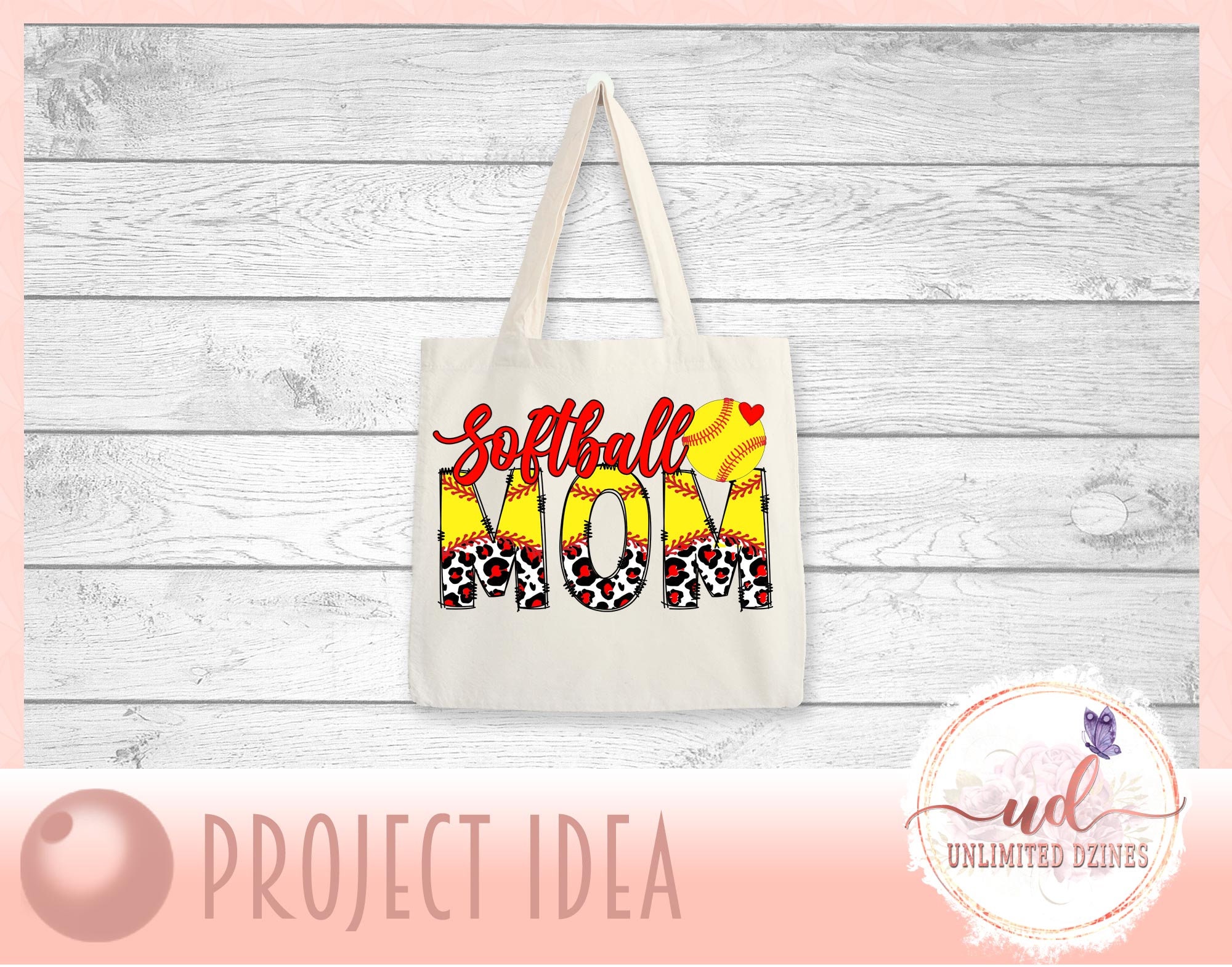 Softball Mom PNG, Red Leopard Softball Design, Red Softball PNG ...