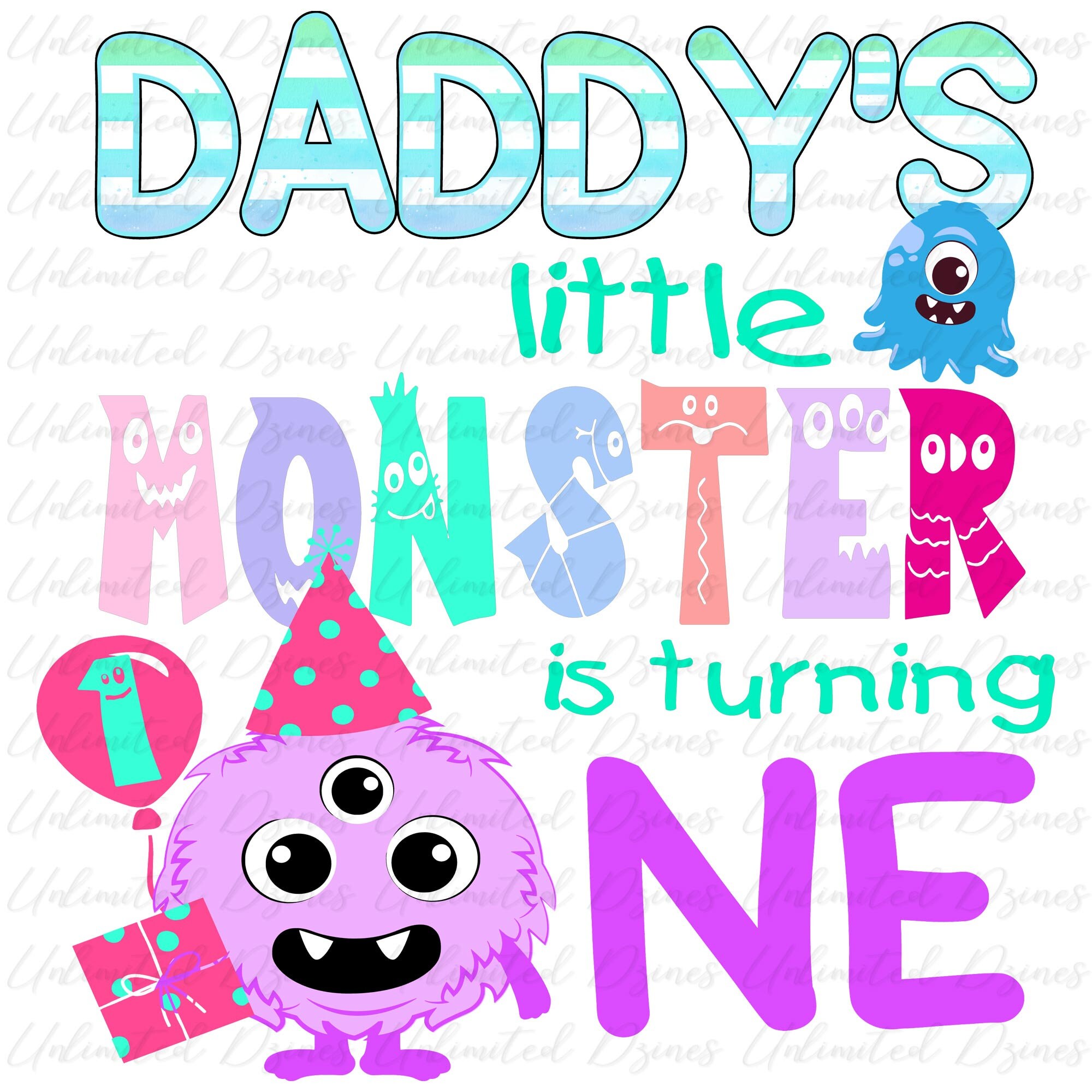 Little Monster PNG | 1st Birthday PNG | Digital Download, Monster ...