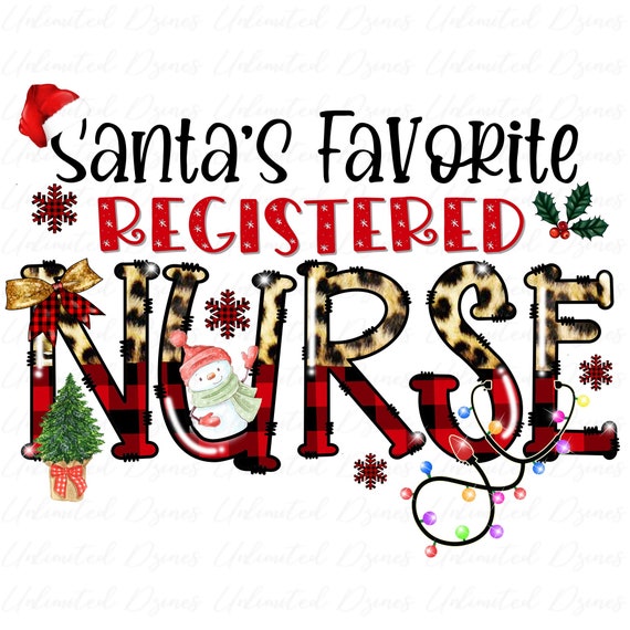 Nurse PNG Santa's Favorite Nurse Digital Download | Etsy