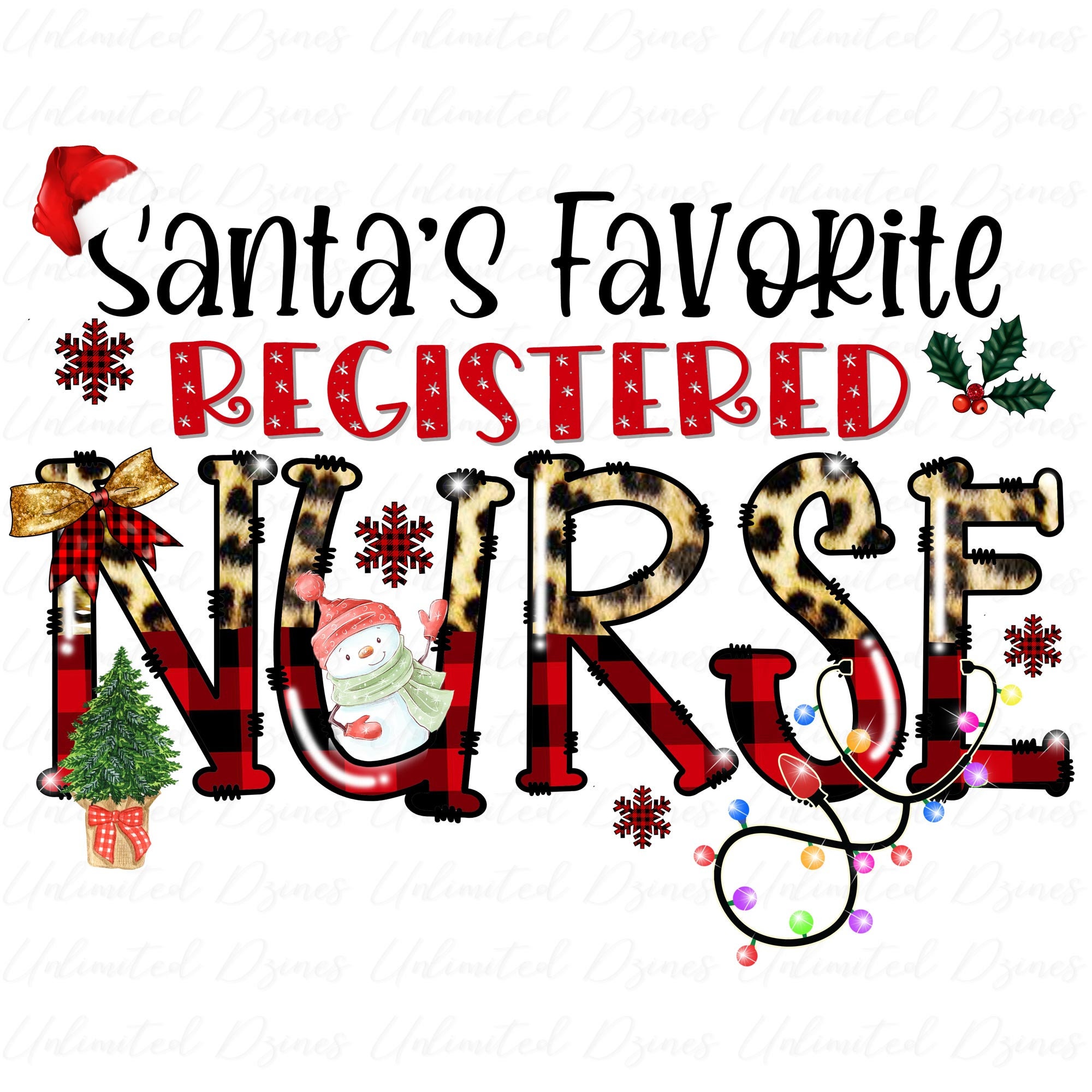 Nurse PNG Santa's Favorite Nurse Digital Download, Santa's Favorite ...