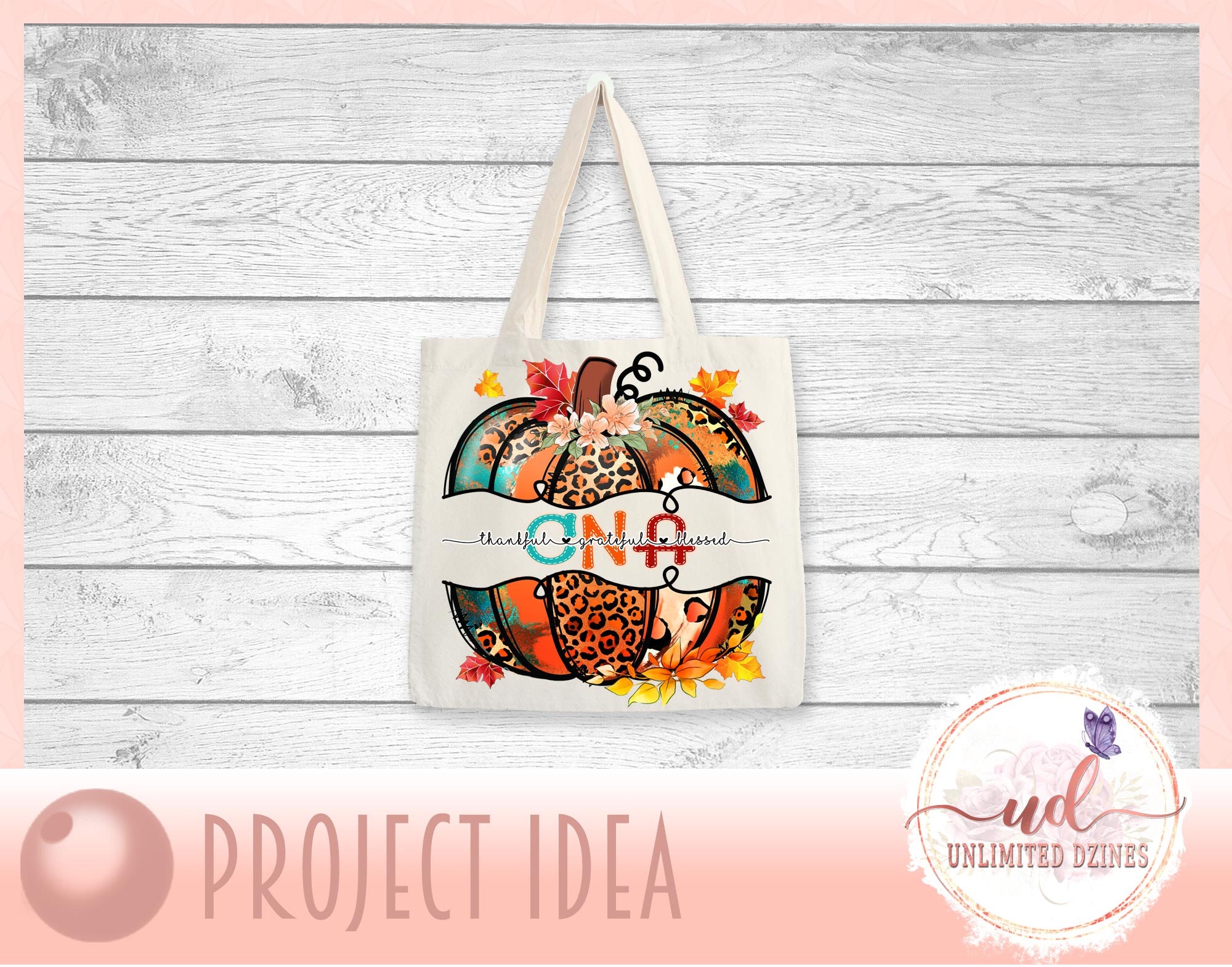 Thankful Grateful Blessed CNA PNG | Pumpkin CNA Png | Digital Download ...