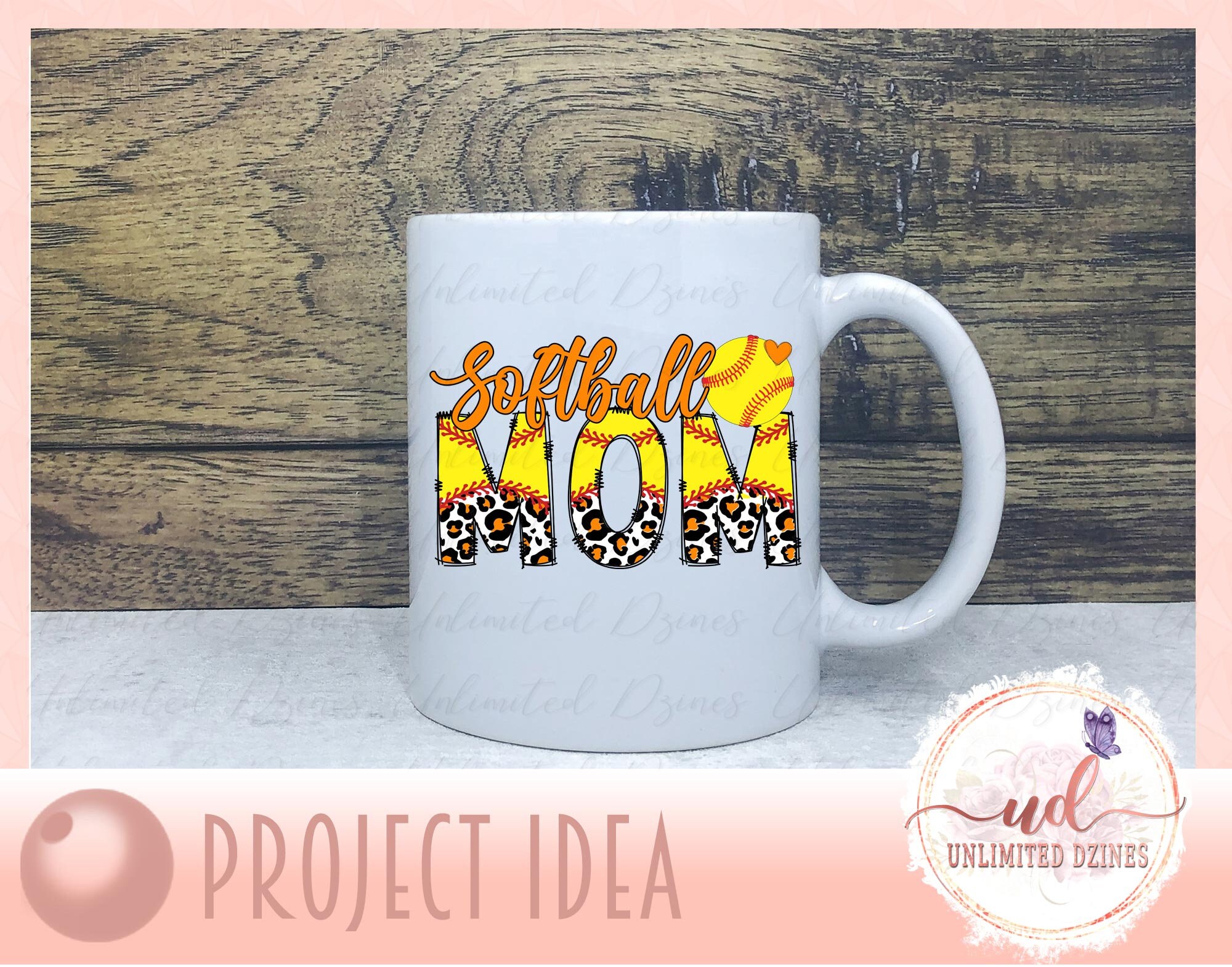 Softball Mom PNG, Orange Softball Design, Orange Softball PNG ...