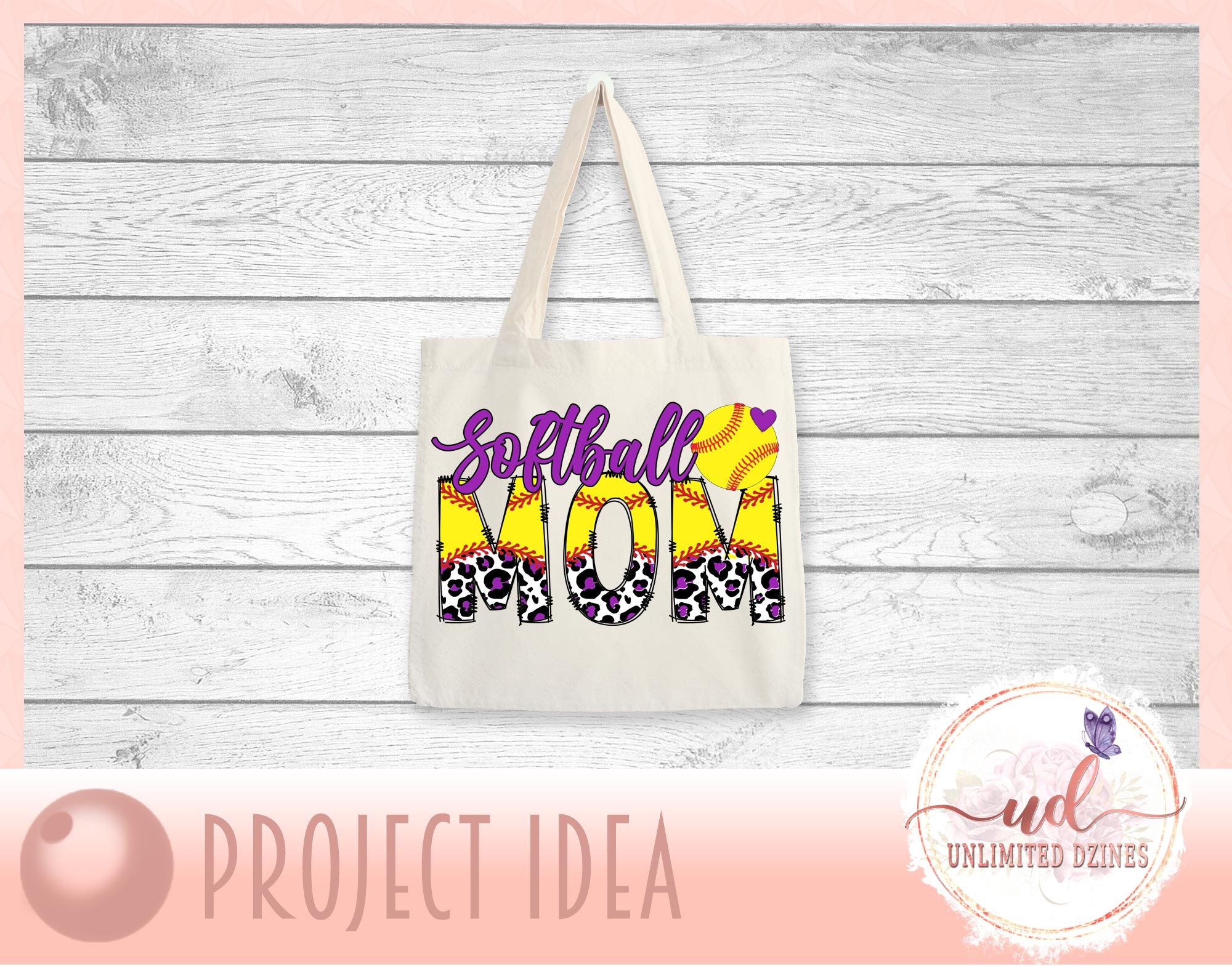 Softball Mom PNG, Purple Softball Design, Sublimation Design ...