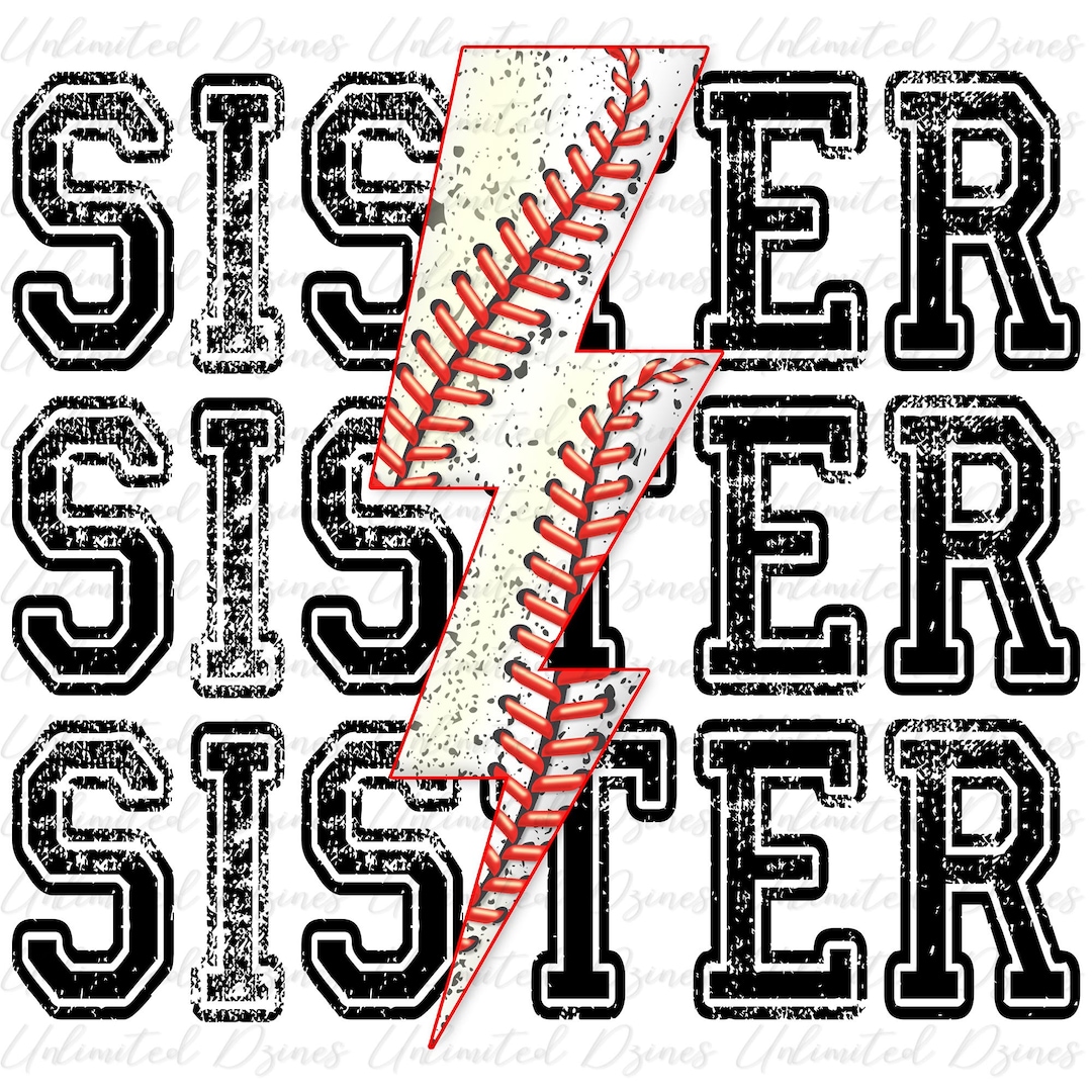 Baseball Sister PNG, Sister Baseball, Sublimation Design | Transparent ...