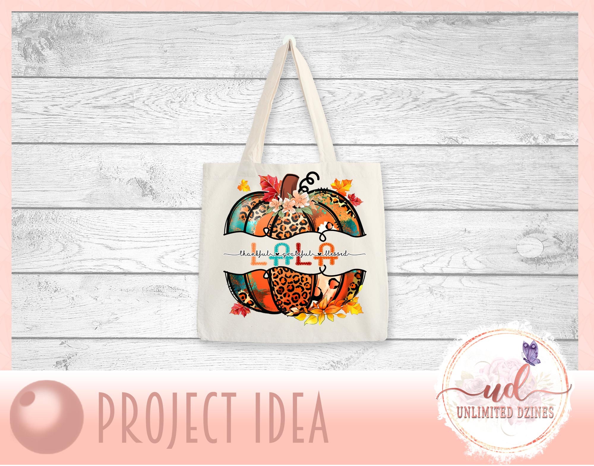 Thankful Grateful Blessed LALA PNG Pumpkin LALA Png - Etsy