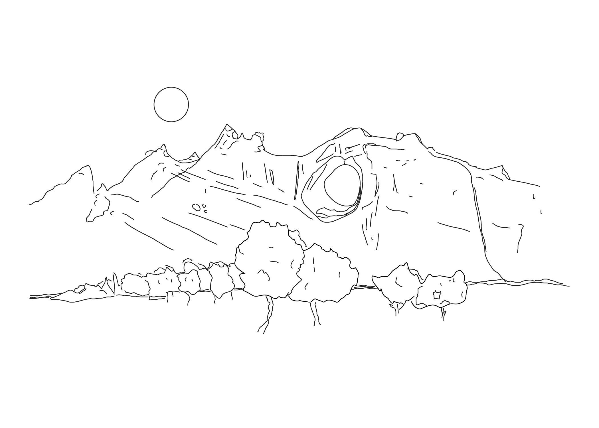 Window Rock, Arizona, Minimal Line Art - Etsy UK