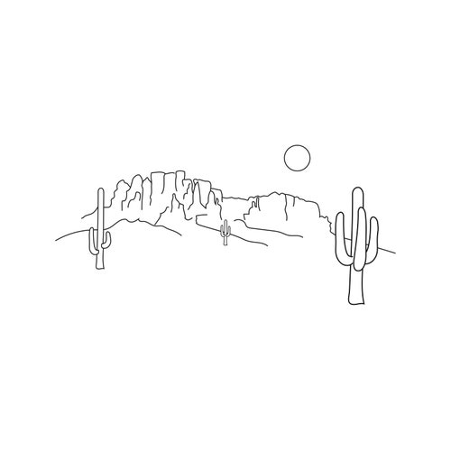 Sedona Arizona Minimal Line Art - Etsy