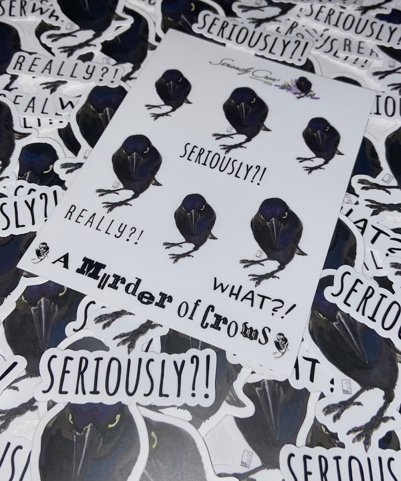 A Murder of Crows Sticker Sheet Crow Art Raven Art Animal - Etsy