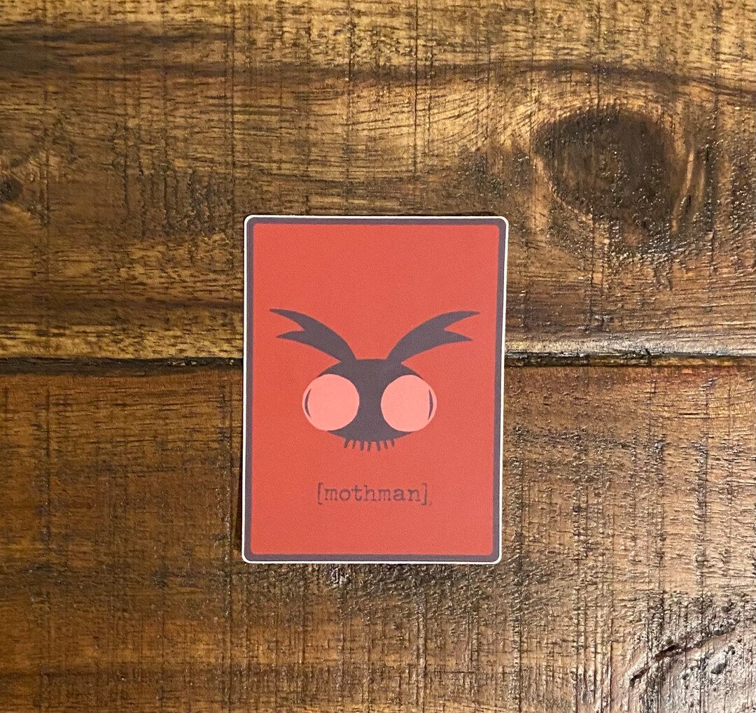 Mothman Crazy Cryptids Premium Vinyl Sticker, Folklore Art, Cryptid Art ...