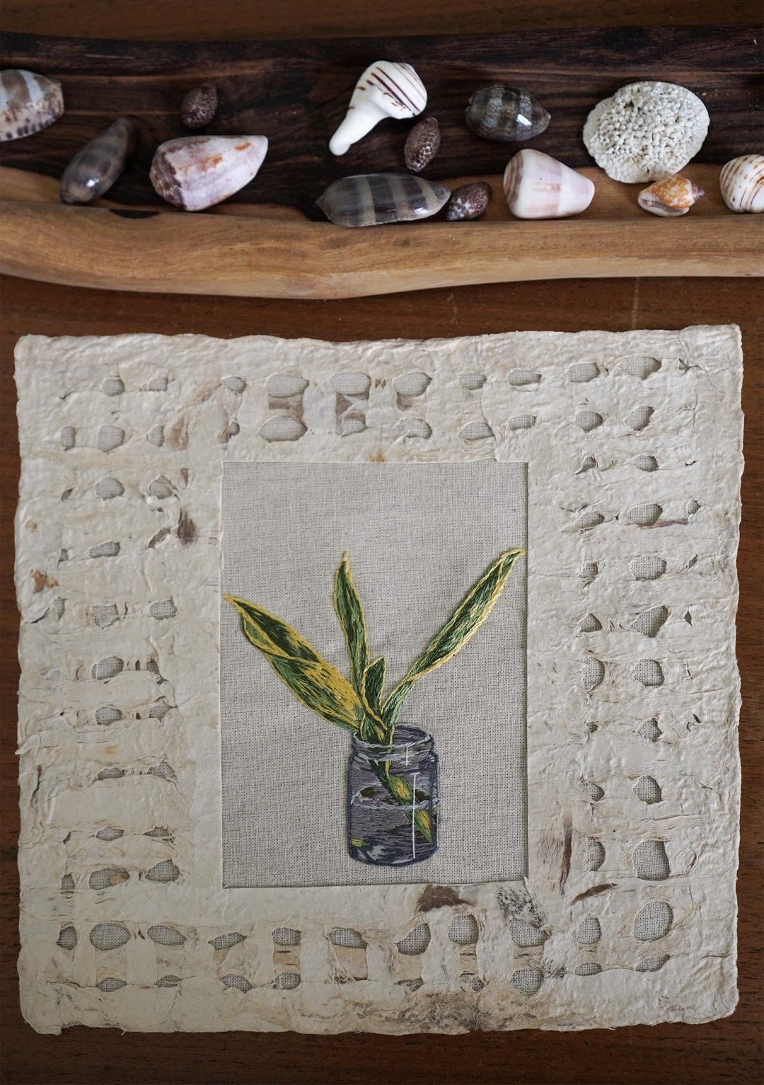 Realistic Plant Needle Painting: Unique Handcrafted Botanical Artwork ...