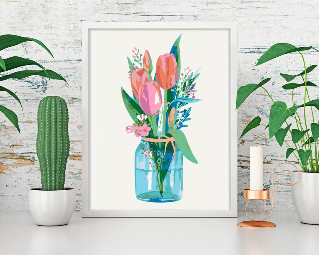 Bouquet of Flowers Floral/ DIY Painting/flower Paint by Number Kit ...