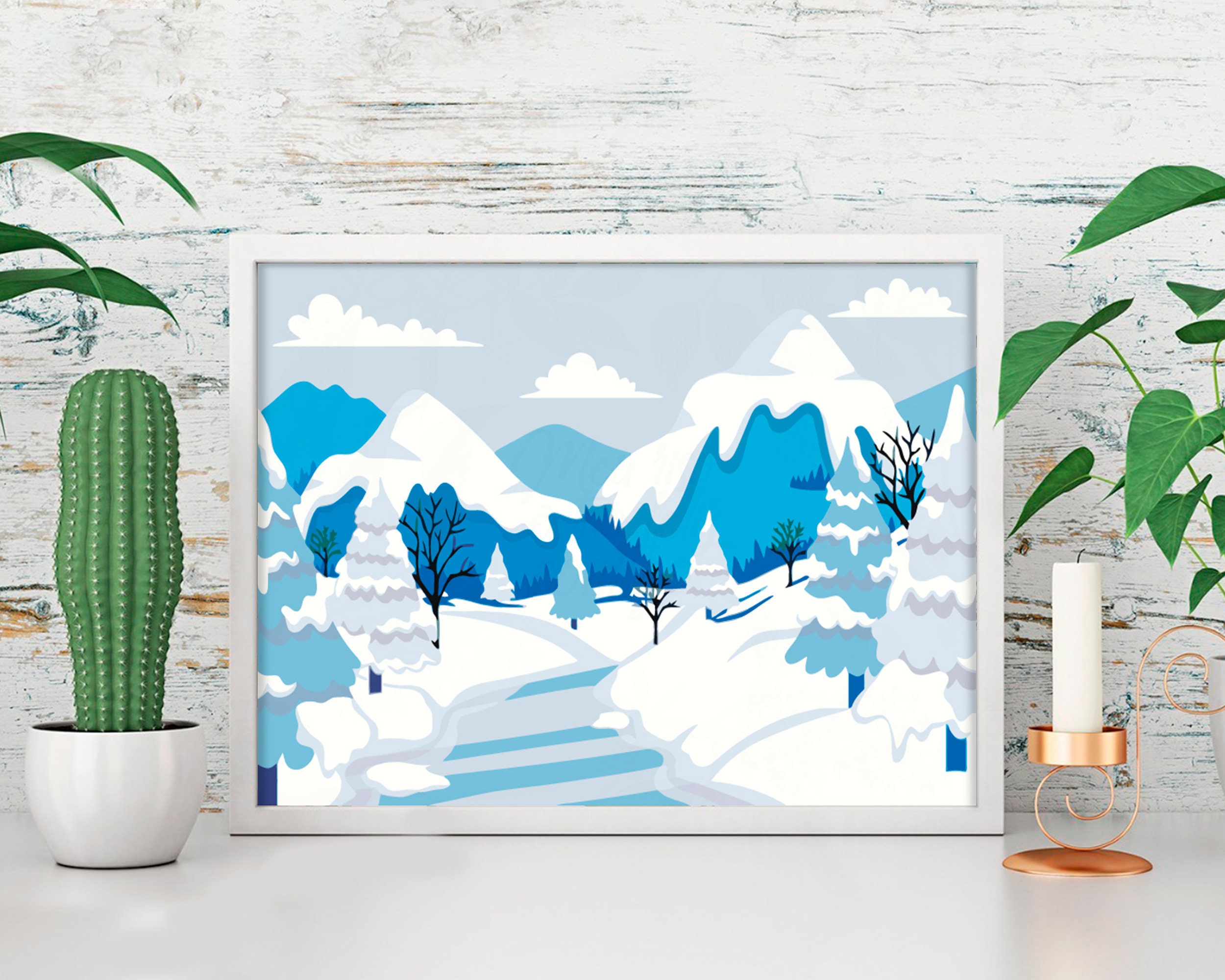 Winter Mountains Scenery Pop Art / DIY Painting/ Paint by - Etsy