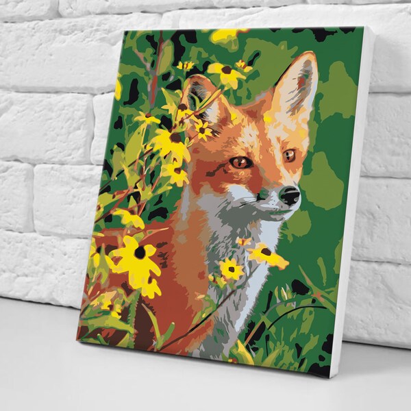 Paint by Number Fox - Etsy