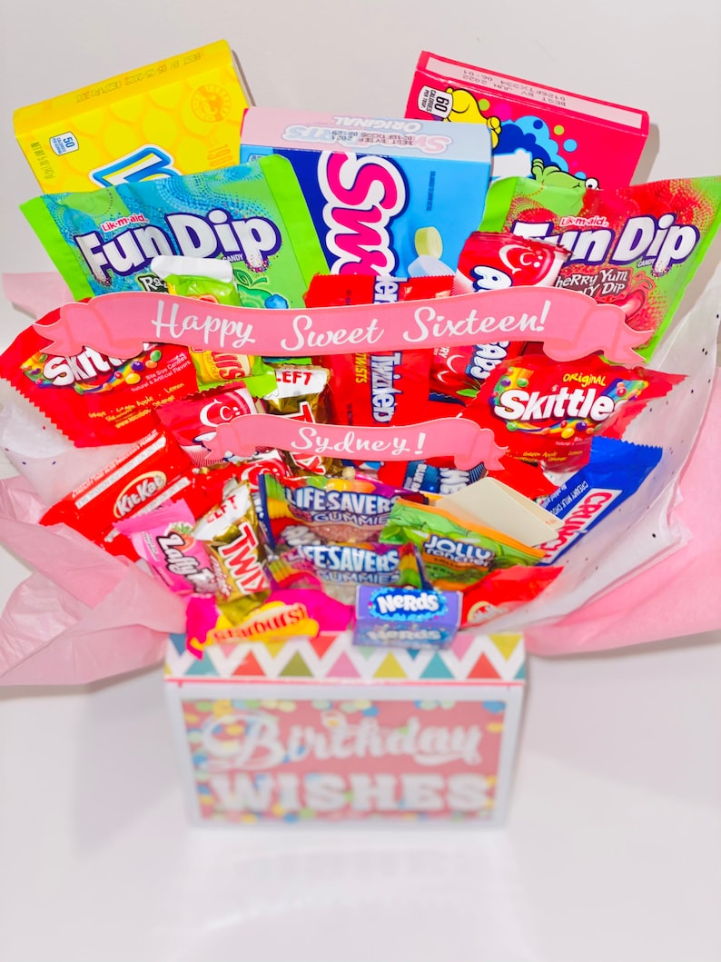 Personalized Sweet 16 Birthday Candy Bouquet - Etsy