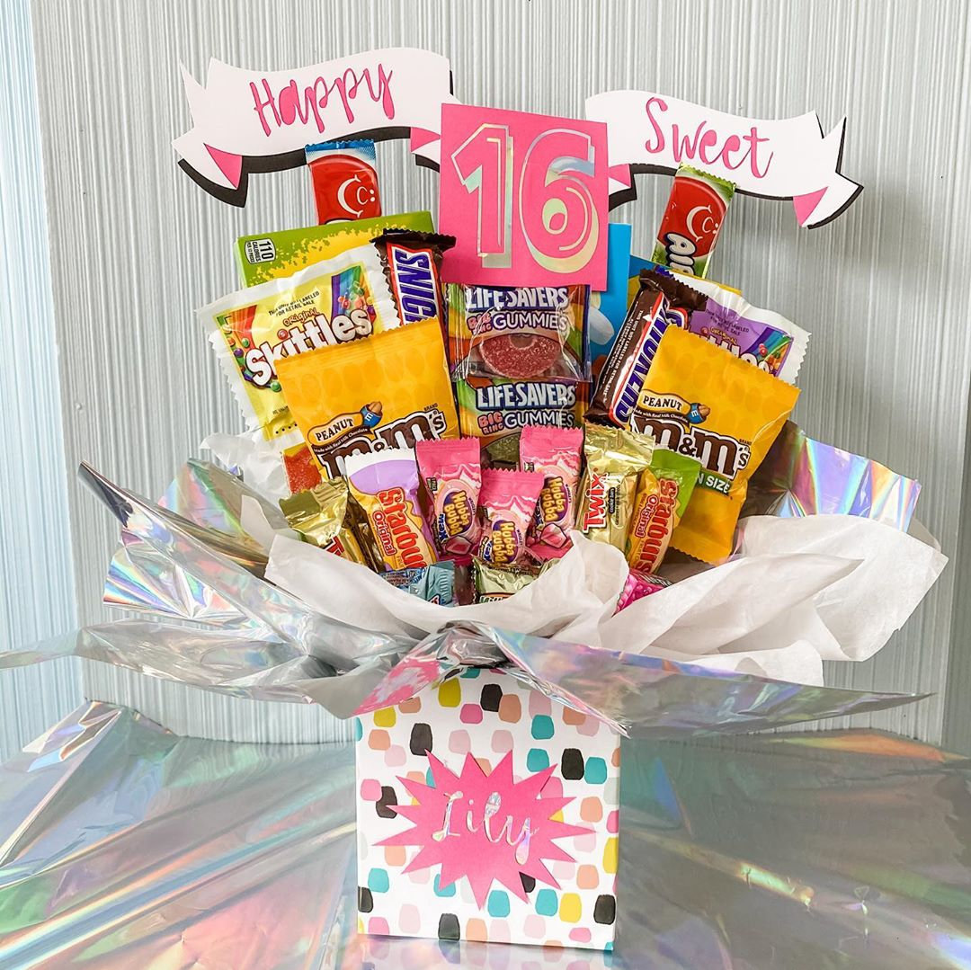 Personalized Sweet 16 Birthday Candy Bouquet - Etsy