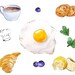 Breakfast Watercolor Clipart - Etsy