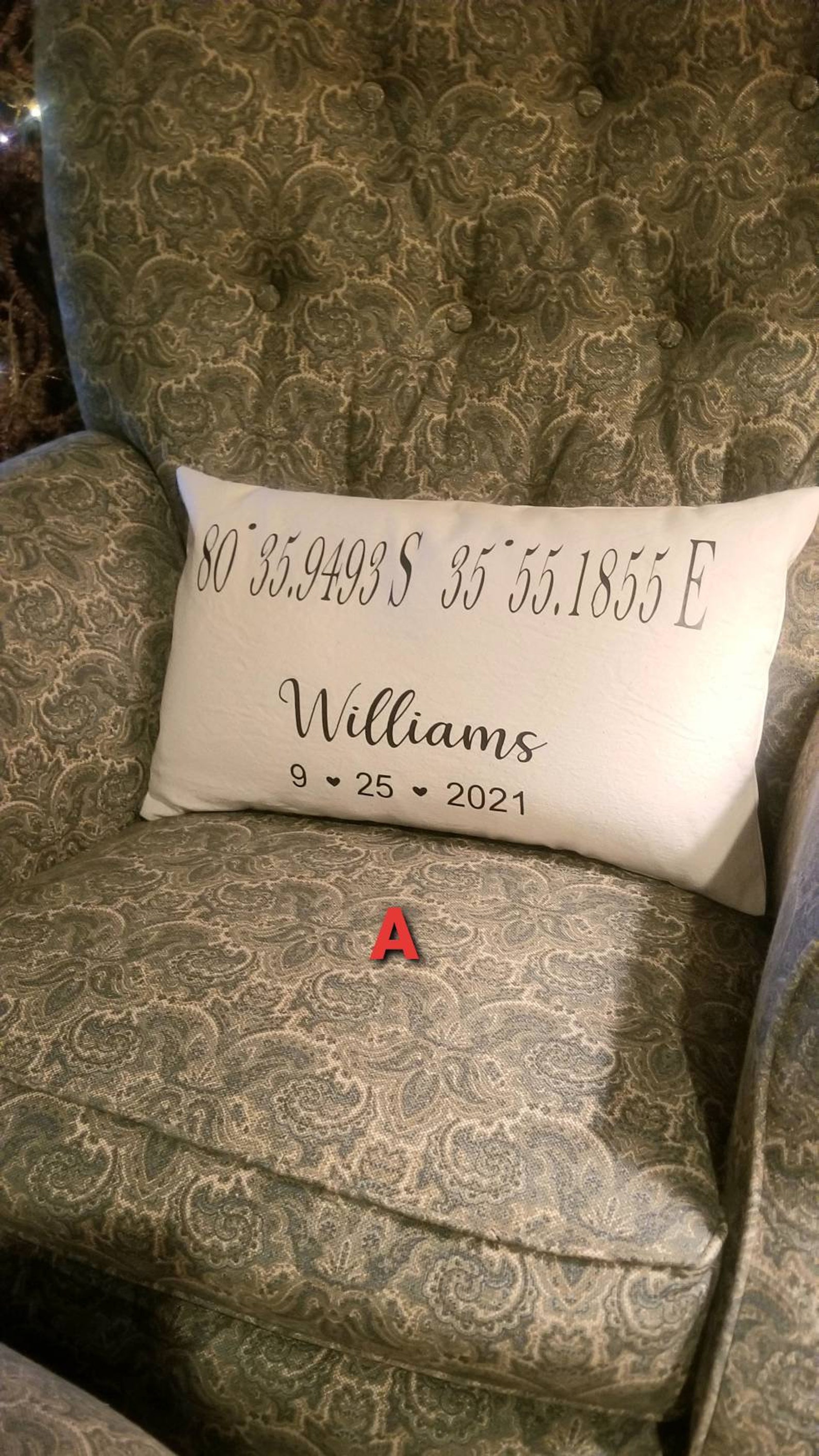 Personalized Coordinate Pillow: Engagement, Wedding, New Home Gift - Etsy