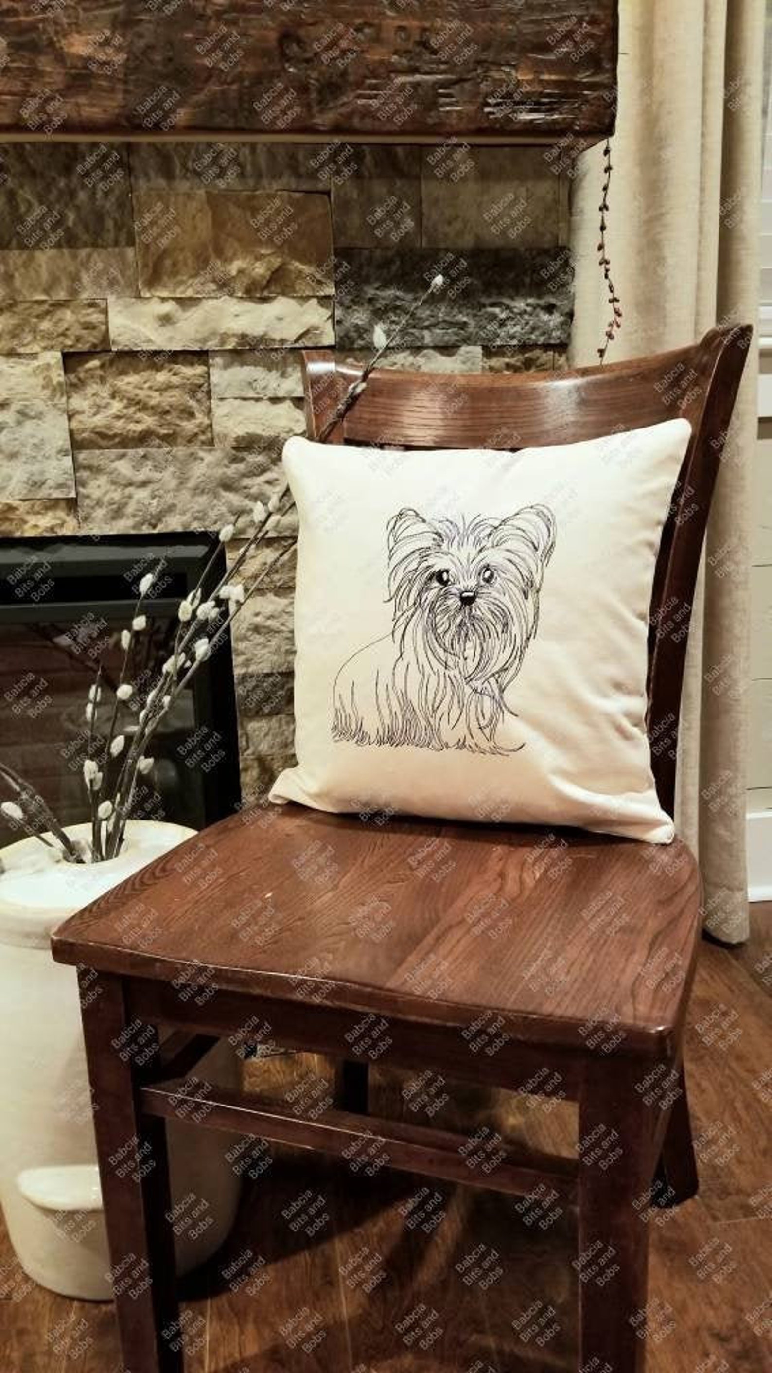 Pillows With Yorkie Gifts for Yorkie Lover Embroidered - Etsy