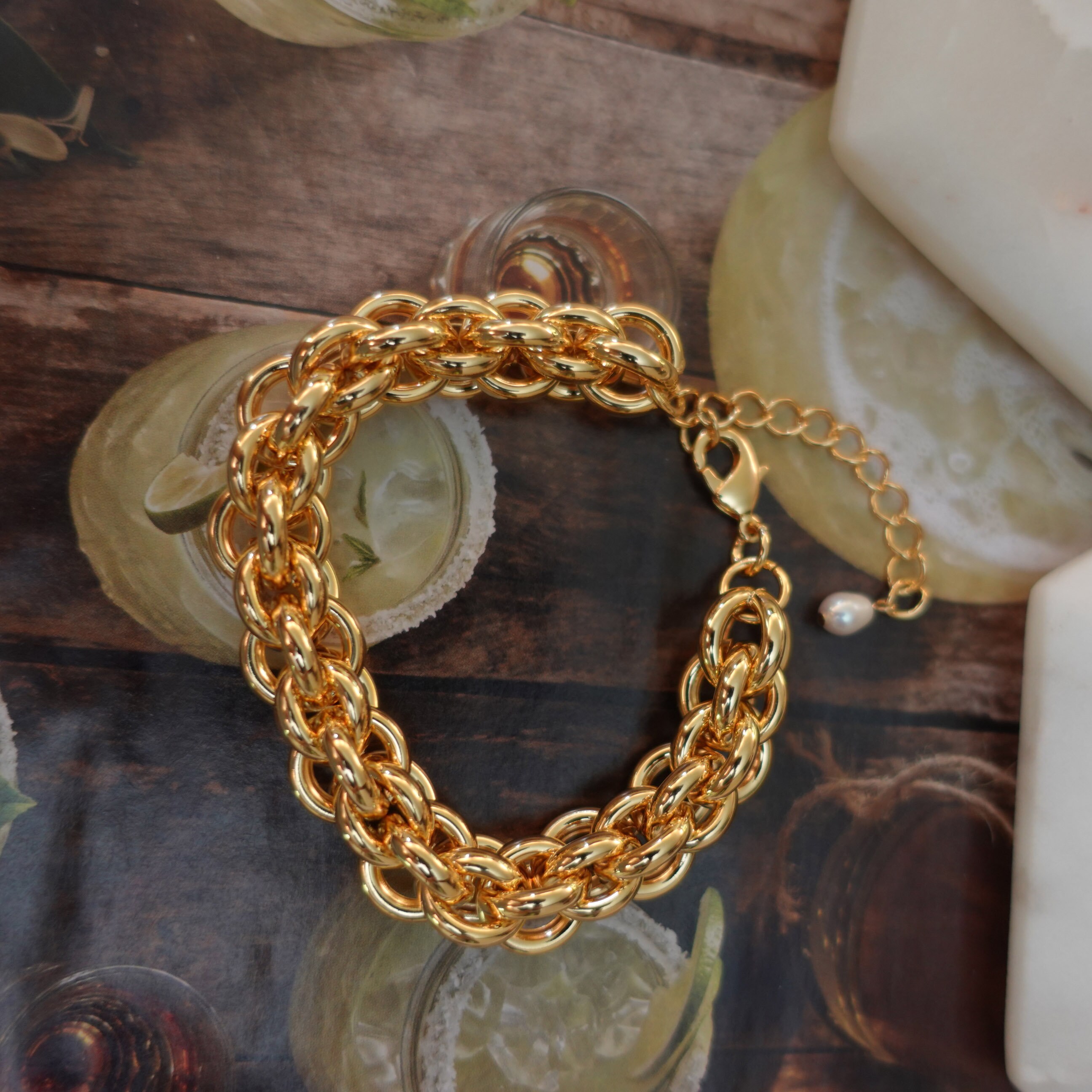 Extra Super Chunky Gold Chain Bracelet Thick Bold | Etsy