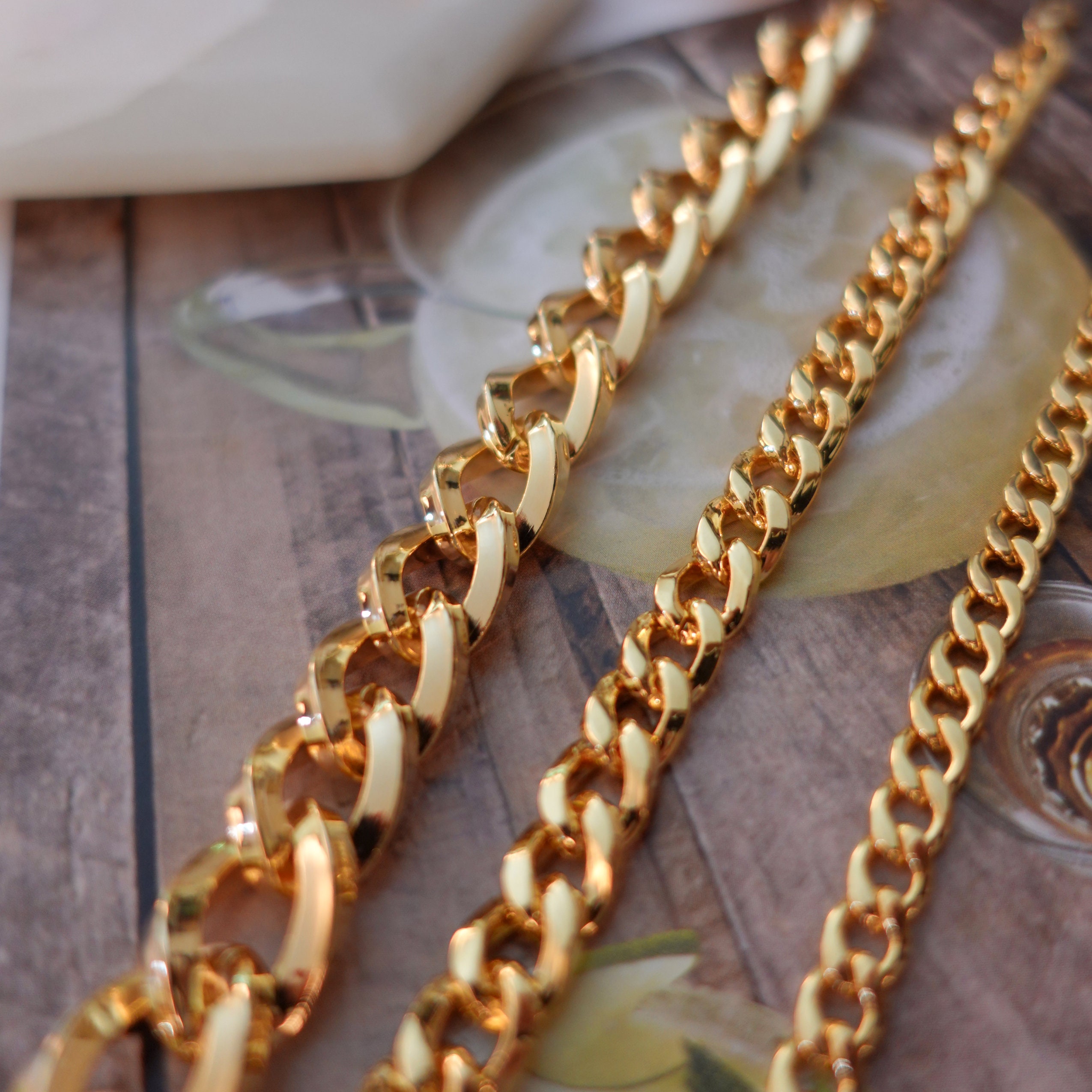 Extra Super Chunky Curb Link Chain Bracelet Thick Bold Gold - Etsy