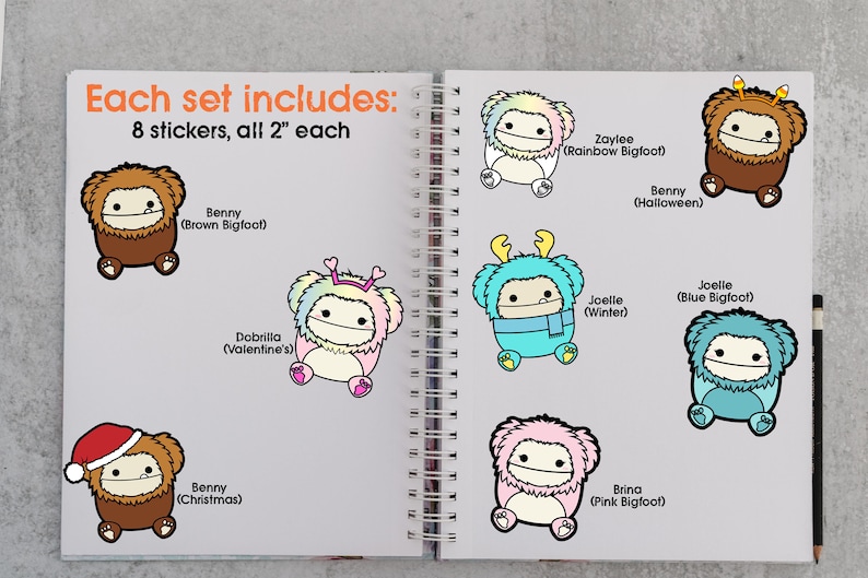 Squishmallow Sticker Pack | Ultimate Bigfoot Collection - Etsy