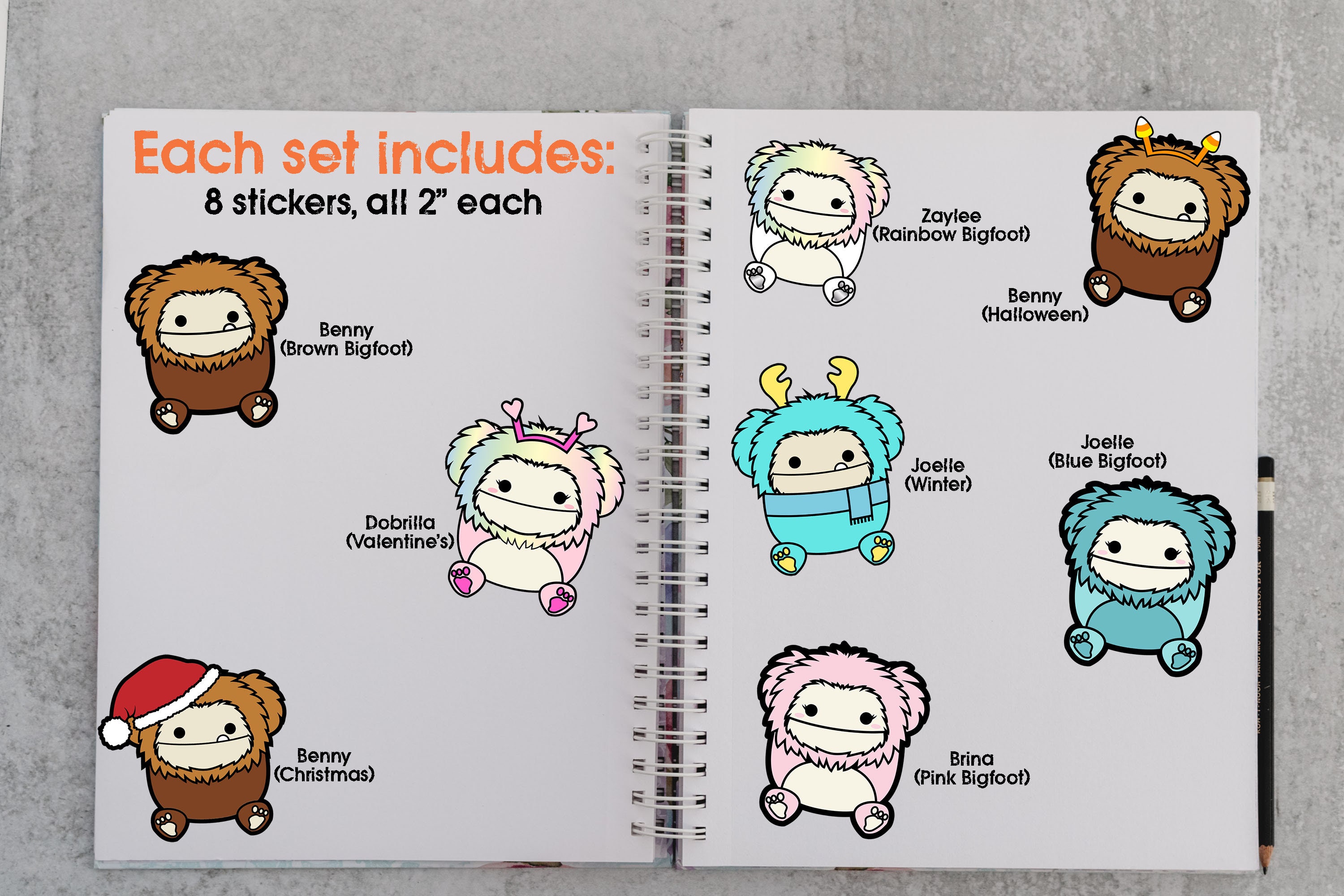 Squishmallow Sticker Pack | Ultimate Bigfoot Collection - Etsy
