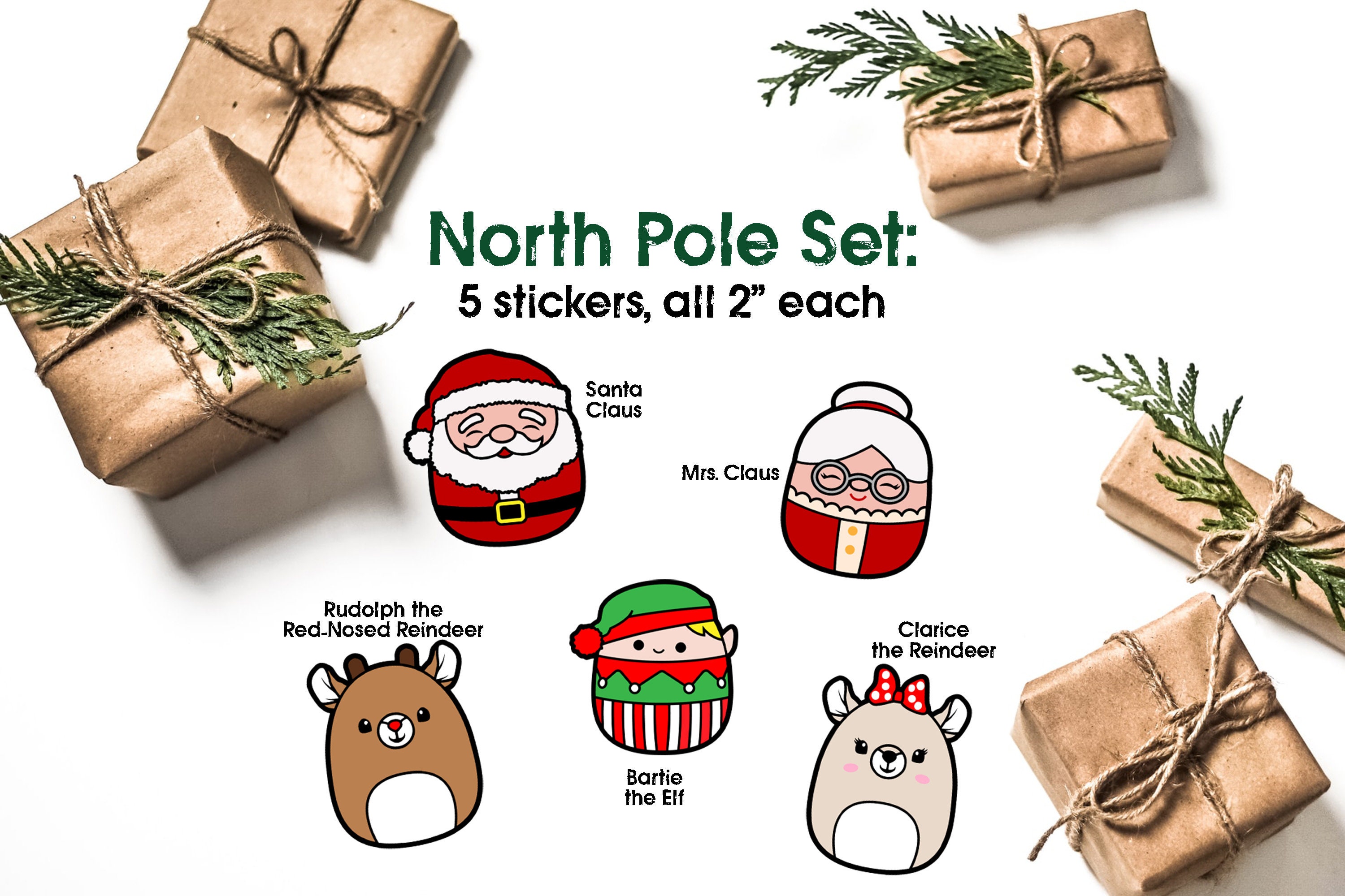 Squishmallow Sticker Pack | Winter & Christmas Collections - Etsy