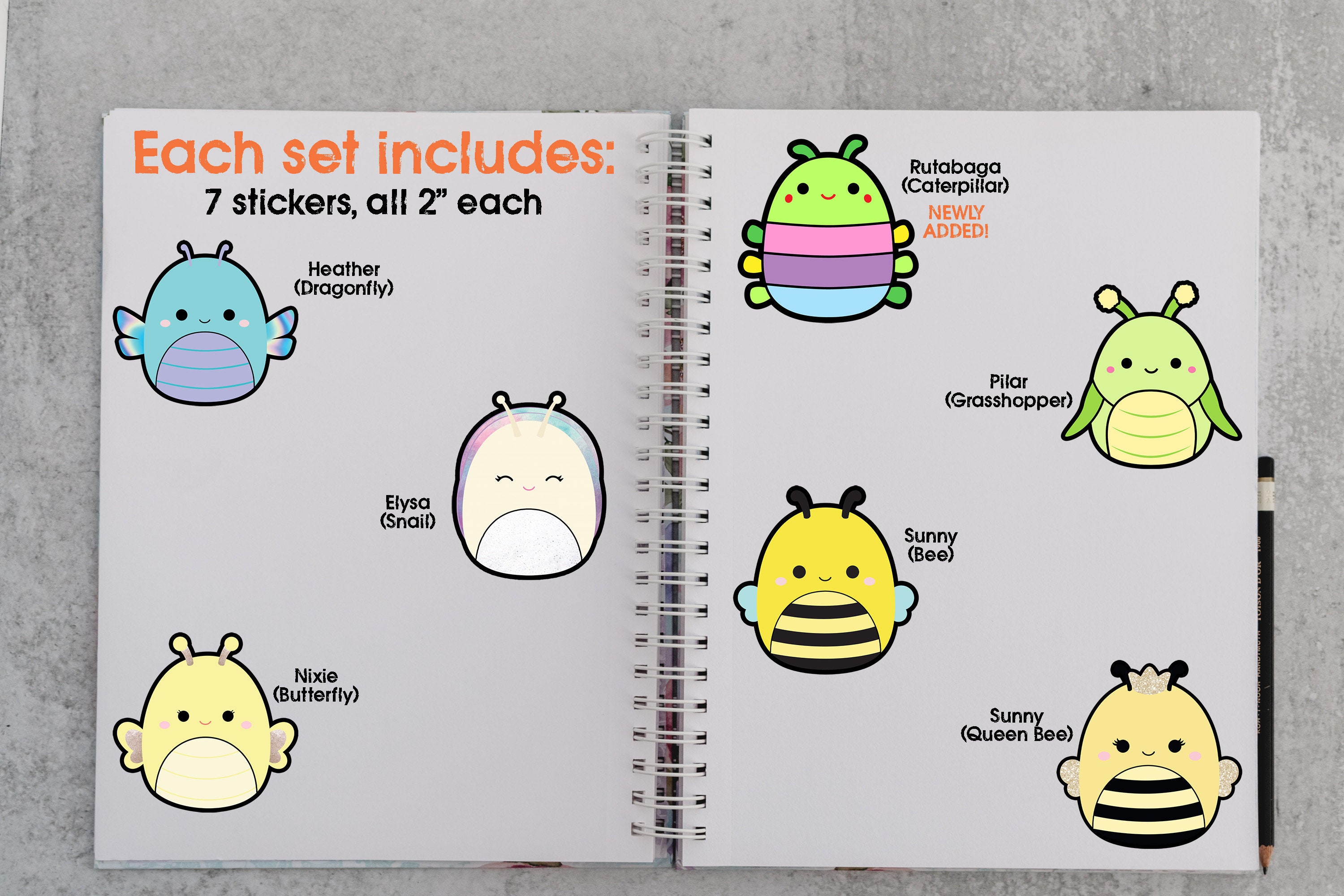 Squishmallow Sticker Pack | Bugs & Insects - Etsy