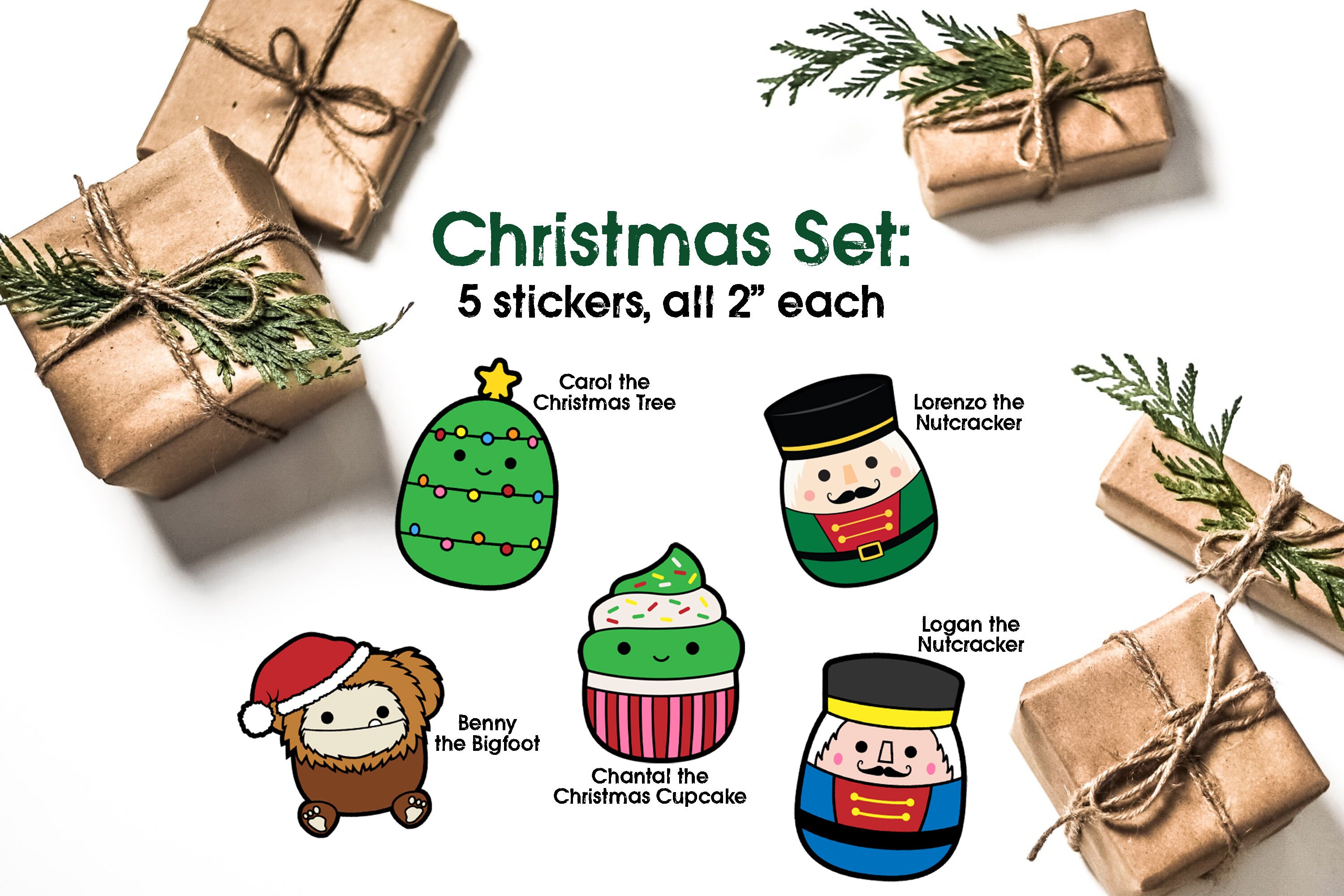 Squishmallow Sticker Pack | Winter & Christmas Collections - Etsy