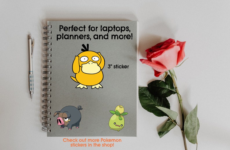 Pokemon Psyduck Sticker Duck Pokemon - Etsy 日本