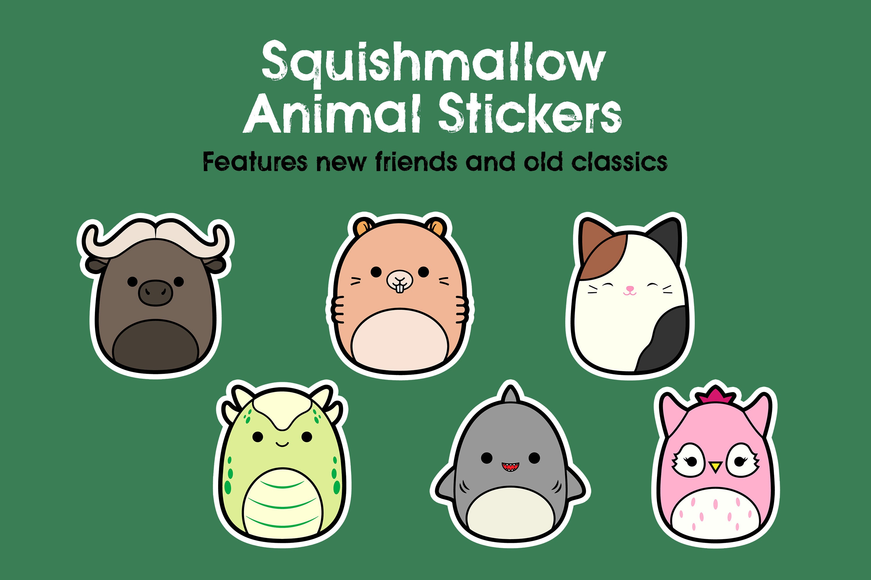 Squishmallow Sticker Pack | Random Animals Collection - Etsy