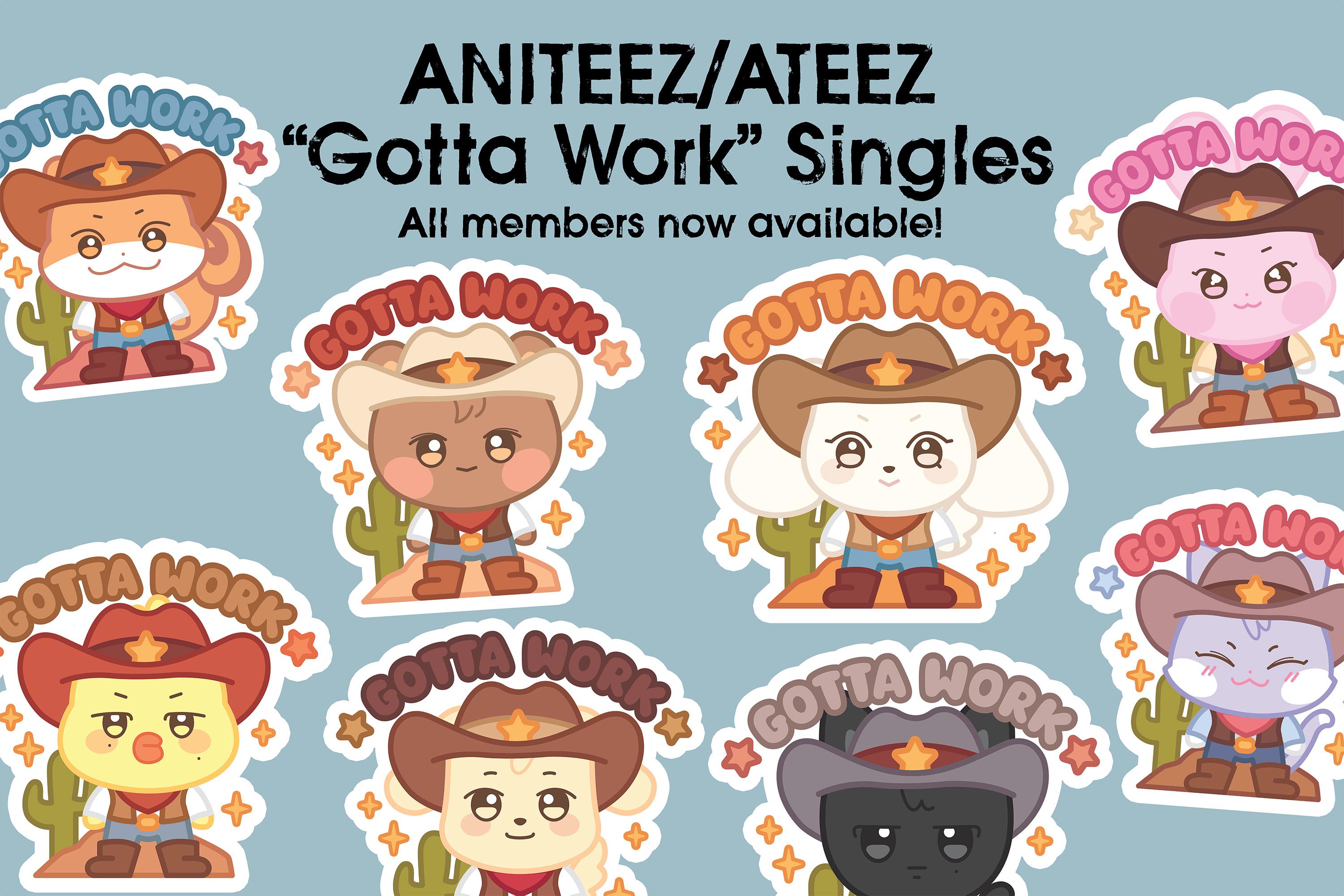 Ateez/aniteez “gotta Work” Sticker Single -- Updated 9/13 With New ...
