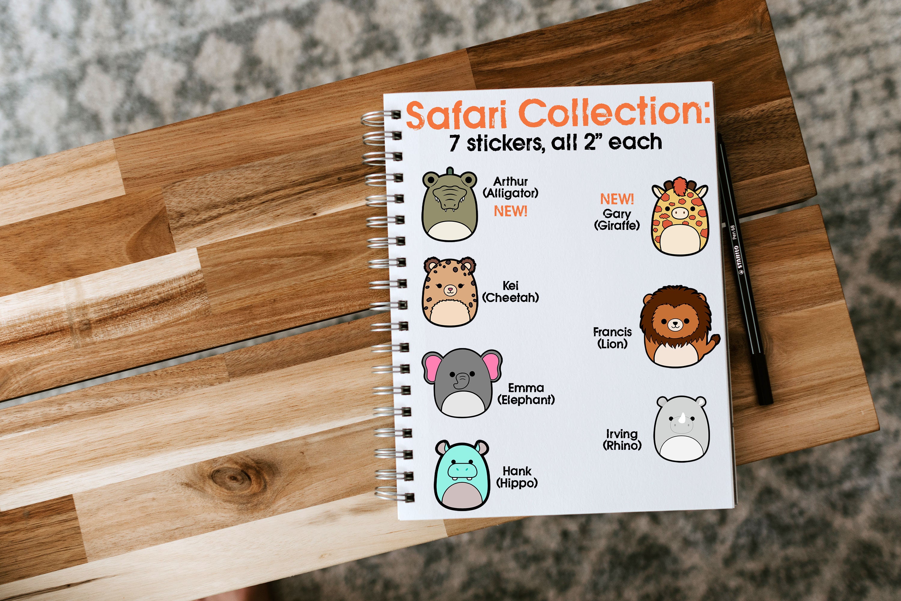 Squishmallow Sticker Pack Animal Collections - Etsy