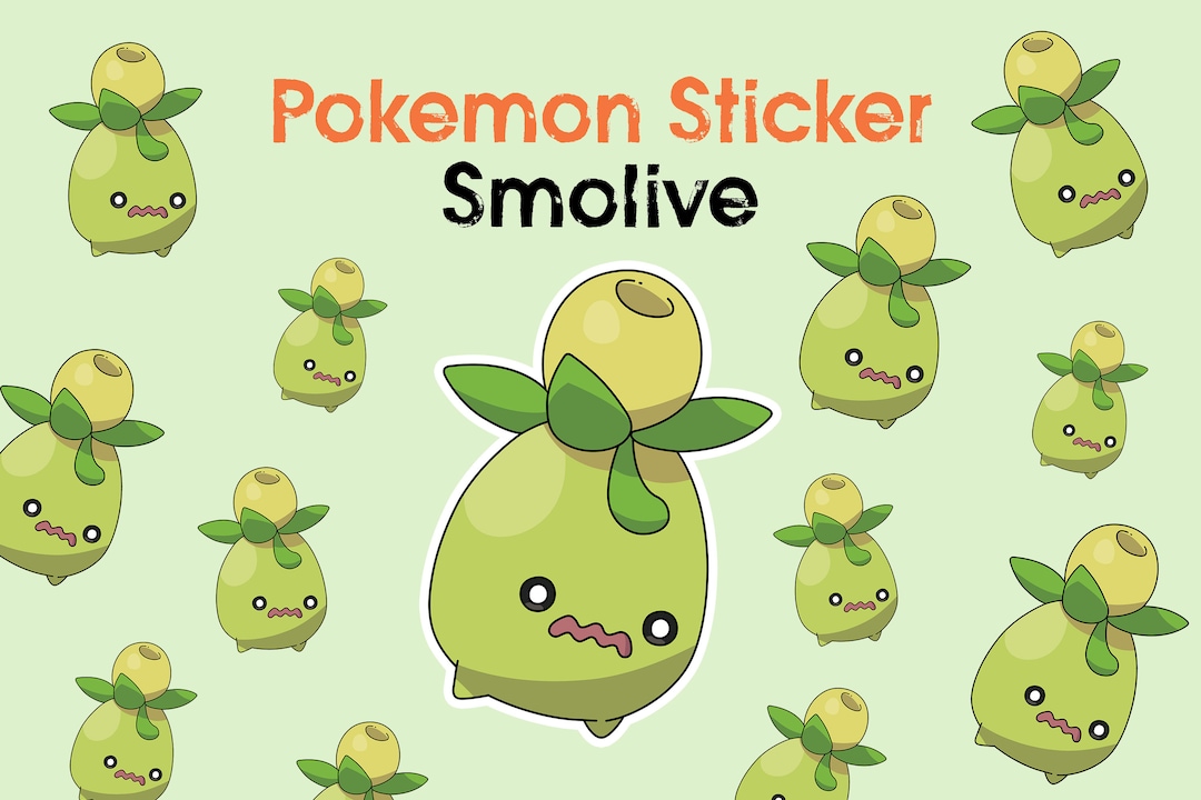 Pokemon Smolive Sticker | Olive Pokemon - Etsy
