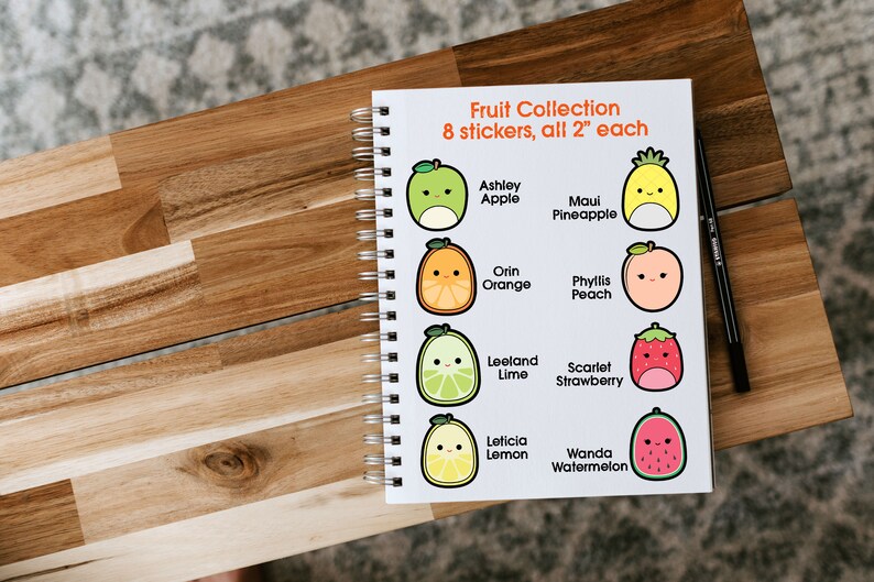 Squishmallow Sticker Pack Fruits, Sweets, Drinks Collections - Etsy