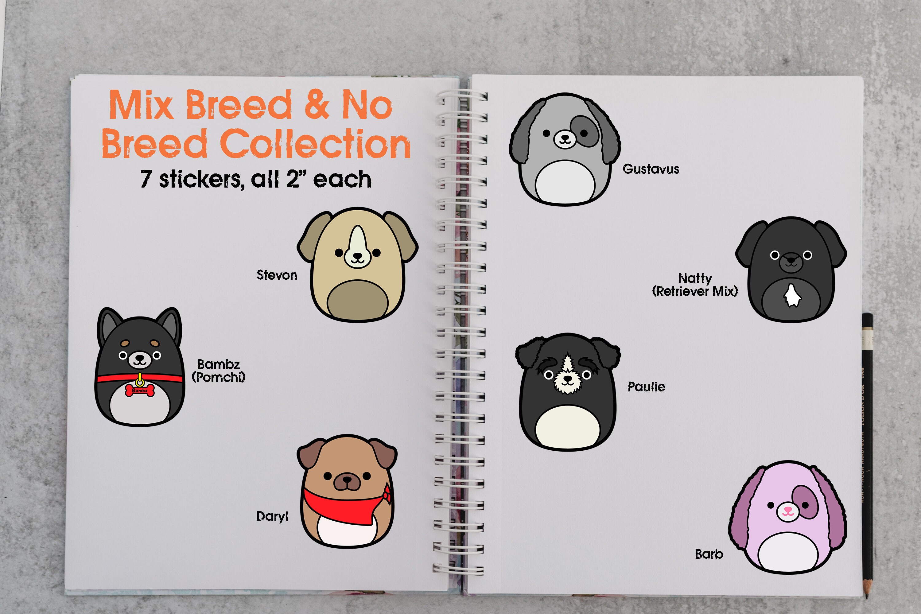 Squishmallow Sticker Pack | New Dogs Collections - Etsy